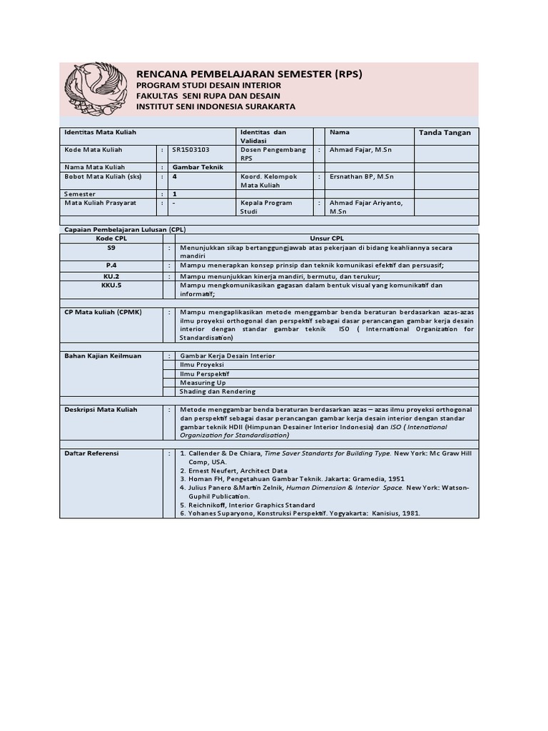 RPS Gambar Teknik | PDF