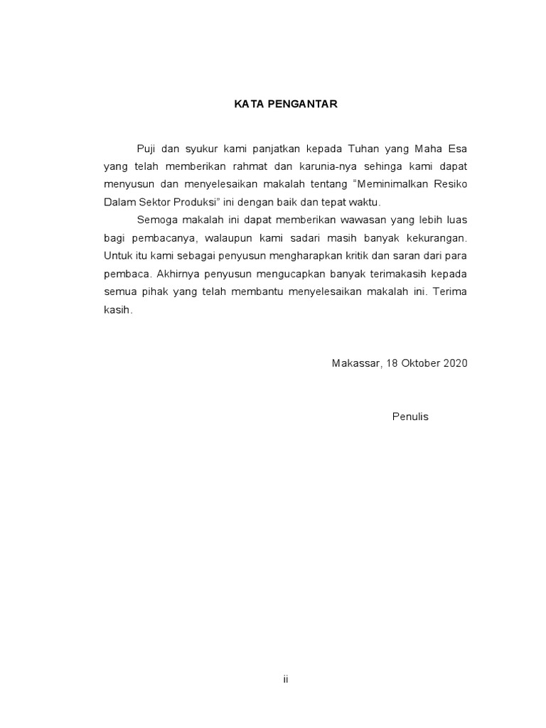 Meminimalkan Risiko Produksi | PDF