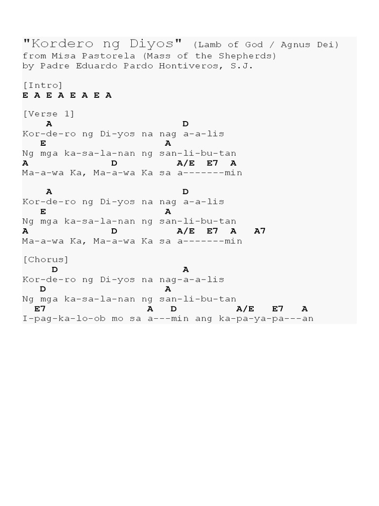 Kordero NG Diyos | PDF