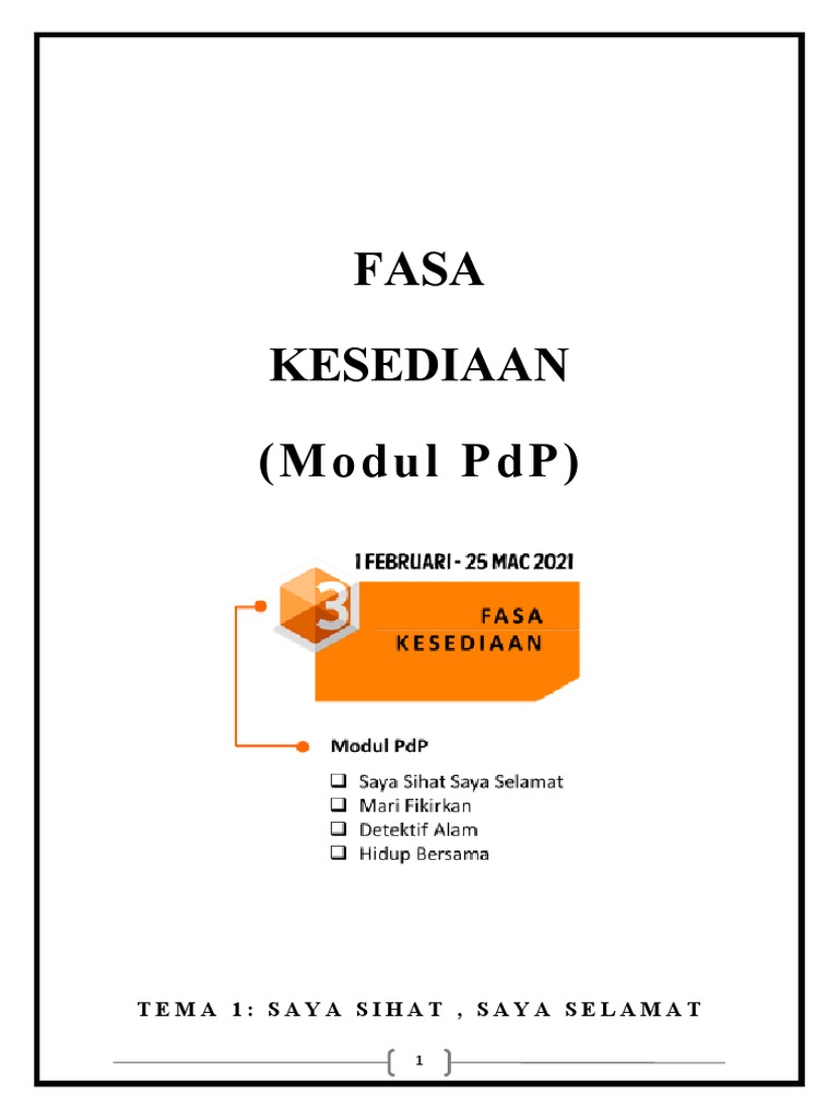 JADUAL FASA 3 Modul PDP KESEDIAAN | PDF