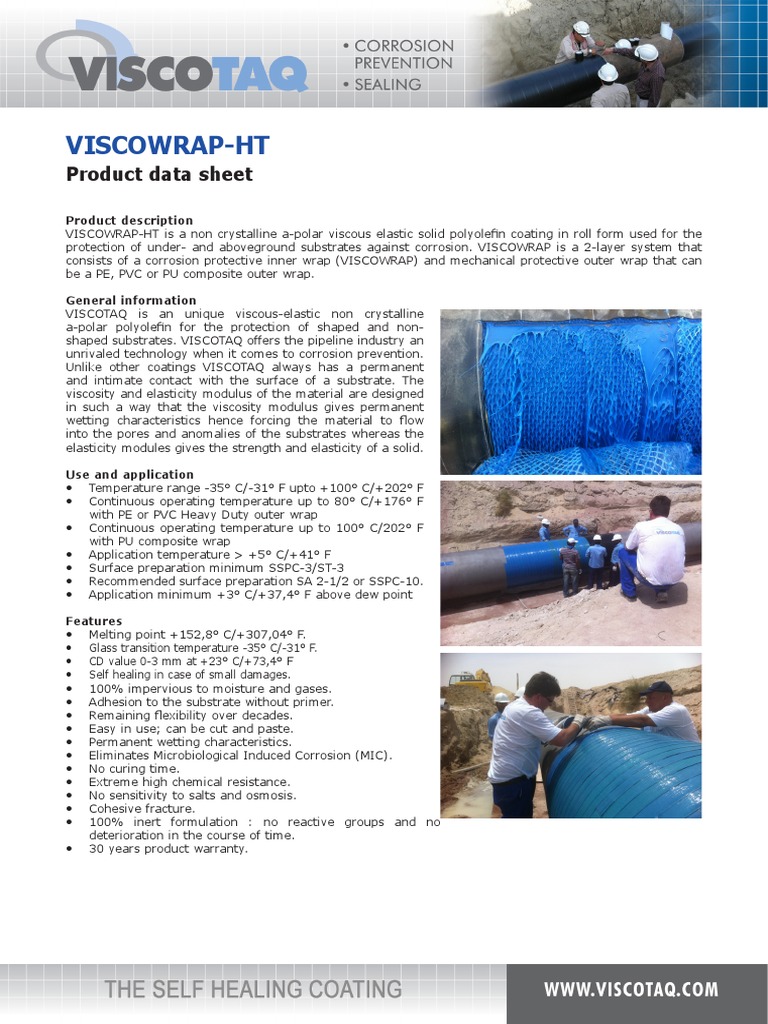 Viscowrap-Ht: Product Data Sheet | PDF | Corrosion | Viscosity