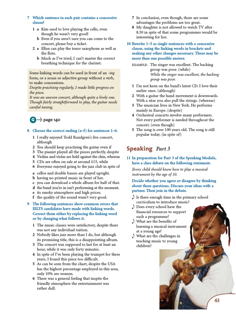 Concessive Clauses | PDF | Sentence (Linguistics) | Musical Instruments