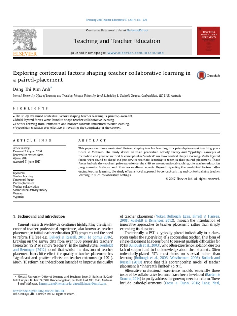 Cooperative Learning in A Paired Placement | PDF | Teachers | Learning
