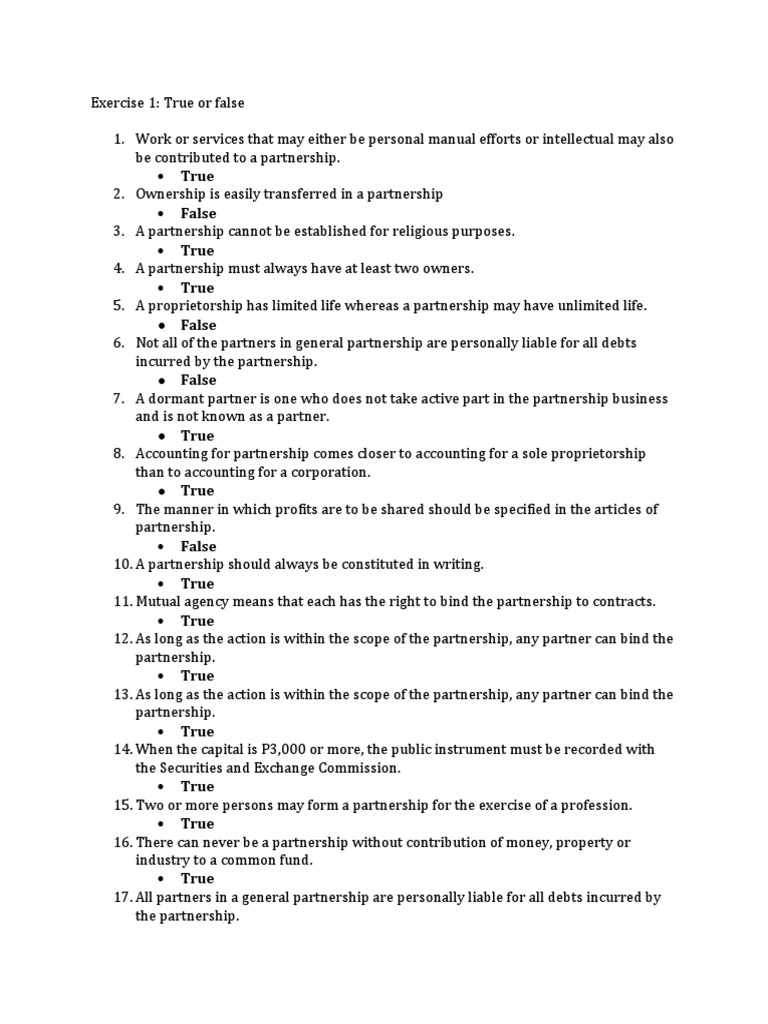 Exercise 1 Partnership & Corporation Accounting | PDF