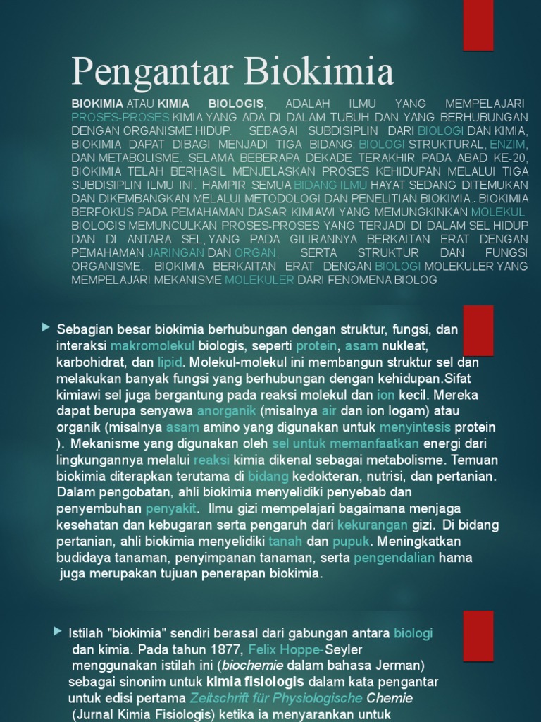 Dasar-Dasar Biokimia | PDF