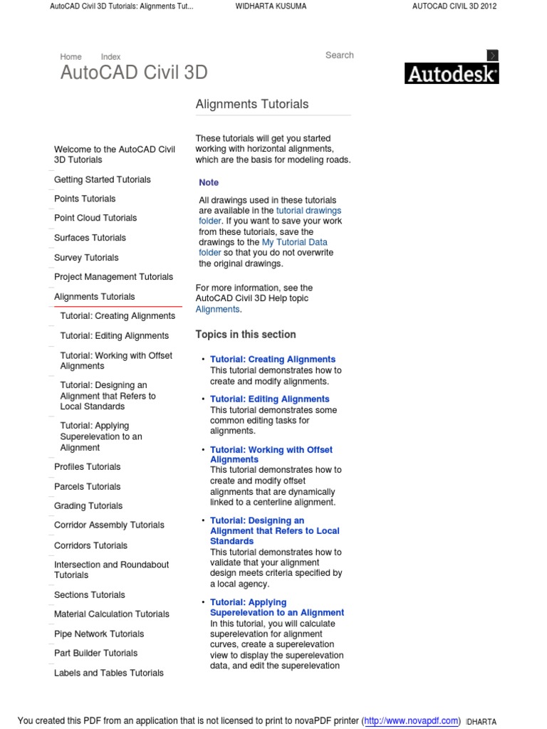 Alignment Tutorials | PDF | Page Layout | Auto Cad