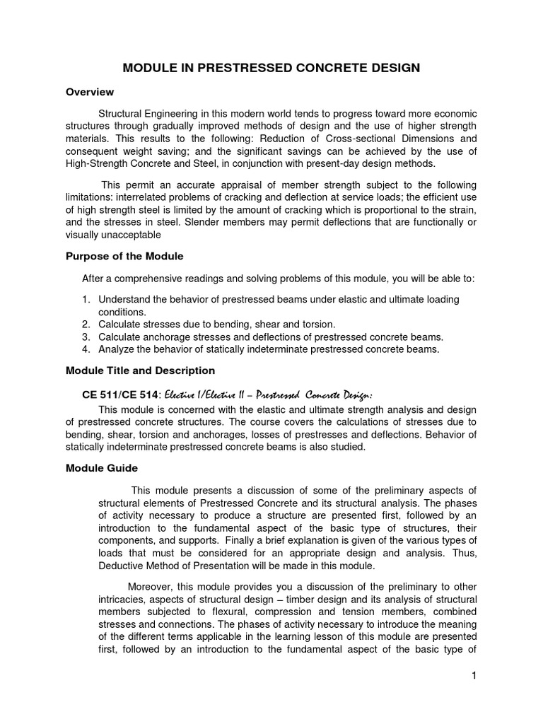 Analysis of Prestressed Concrete Design Through the Lens of Structural ...