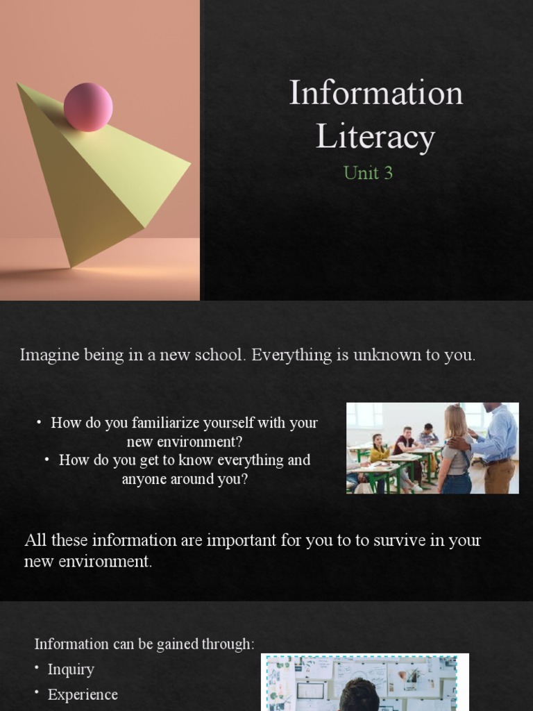 Unit 3 Information Literacy | PDF | Information Literacy | Plagiarism