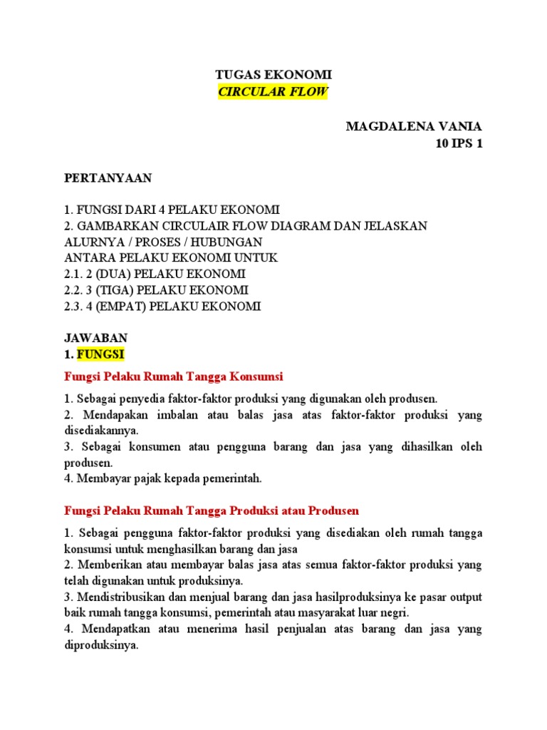 Tugas Ekonomi RTK RTP DLL | PDF