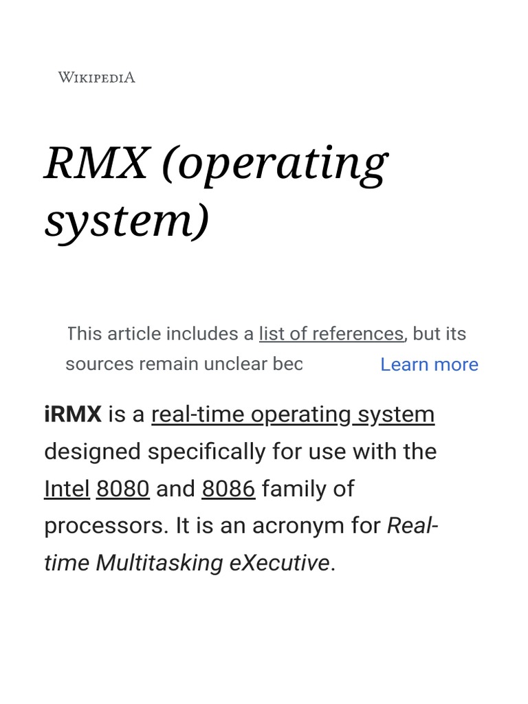 RMX (Operating System) | PDF | Computer Architecture | Computer Engineering