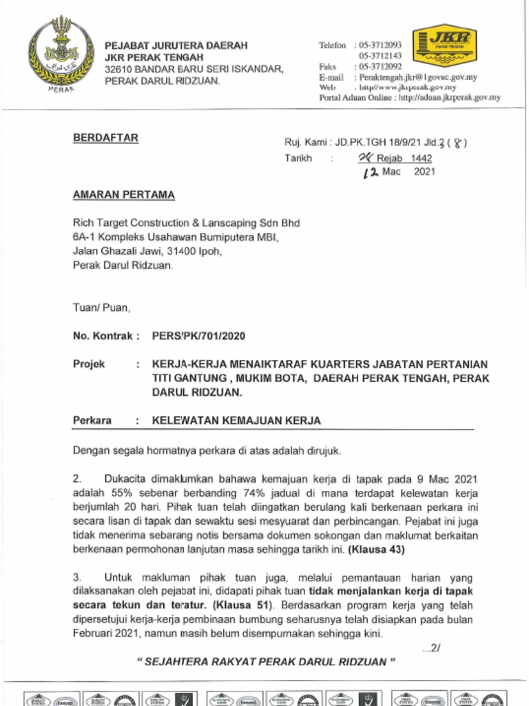 Surat Amaran 1 IPTG | PDF