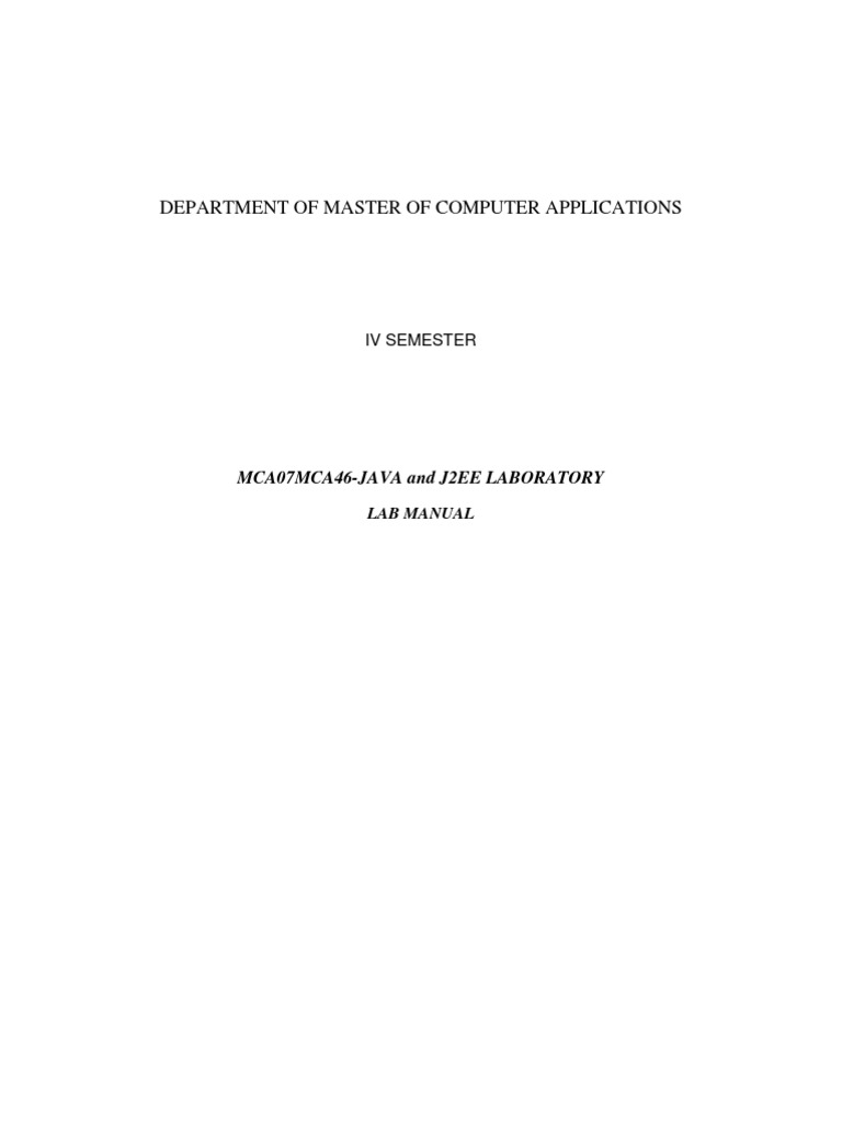 Java and J2EE Laboratory Manual | PDF | Java Servlet | Java Specification Requests