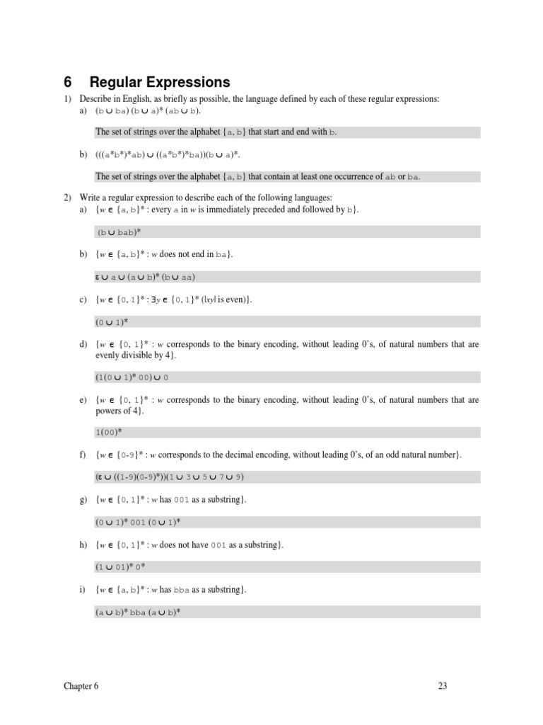 6 Regular Expressions | PDF | String (Computer Science) | Prime Number
