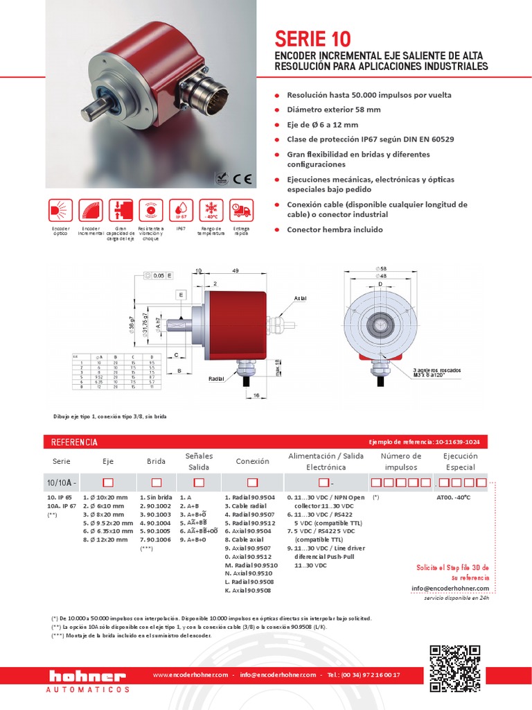 Encoder Serie 10 HOHNER | PDF | Ingeniería mecánica | Naturaleza