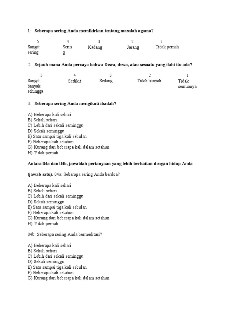Centrality of Religiosity Scale (1) .En - Id | PDF