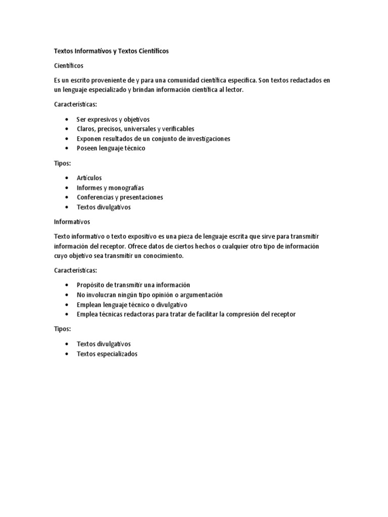 Textos Informativos y Textos Cientificos - Angel - Abraham - Zapata - Davila - 5B | PDF ...