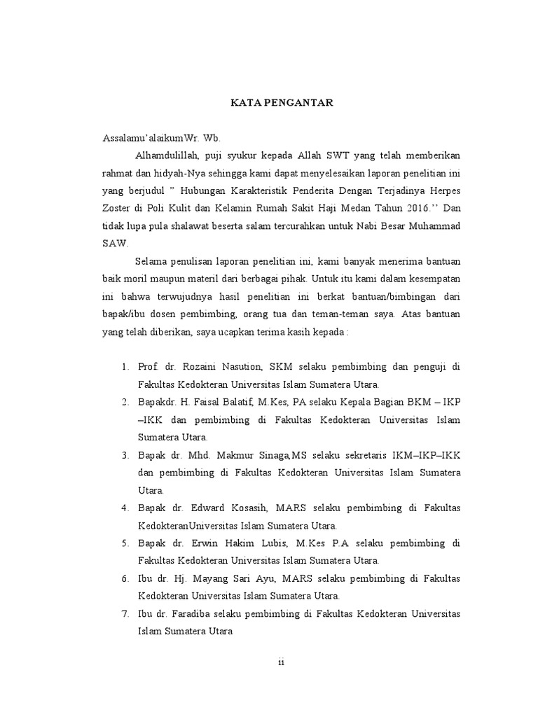 Kata Pengantar Kti HZ | PDF