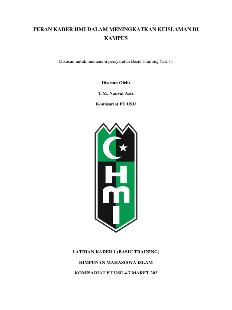 Peran Kader HMI Tingkatkan Keislaman Kampus | PDF