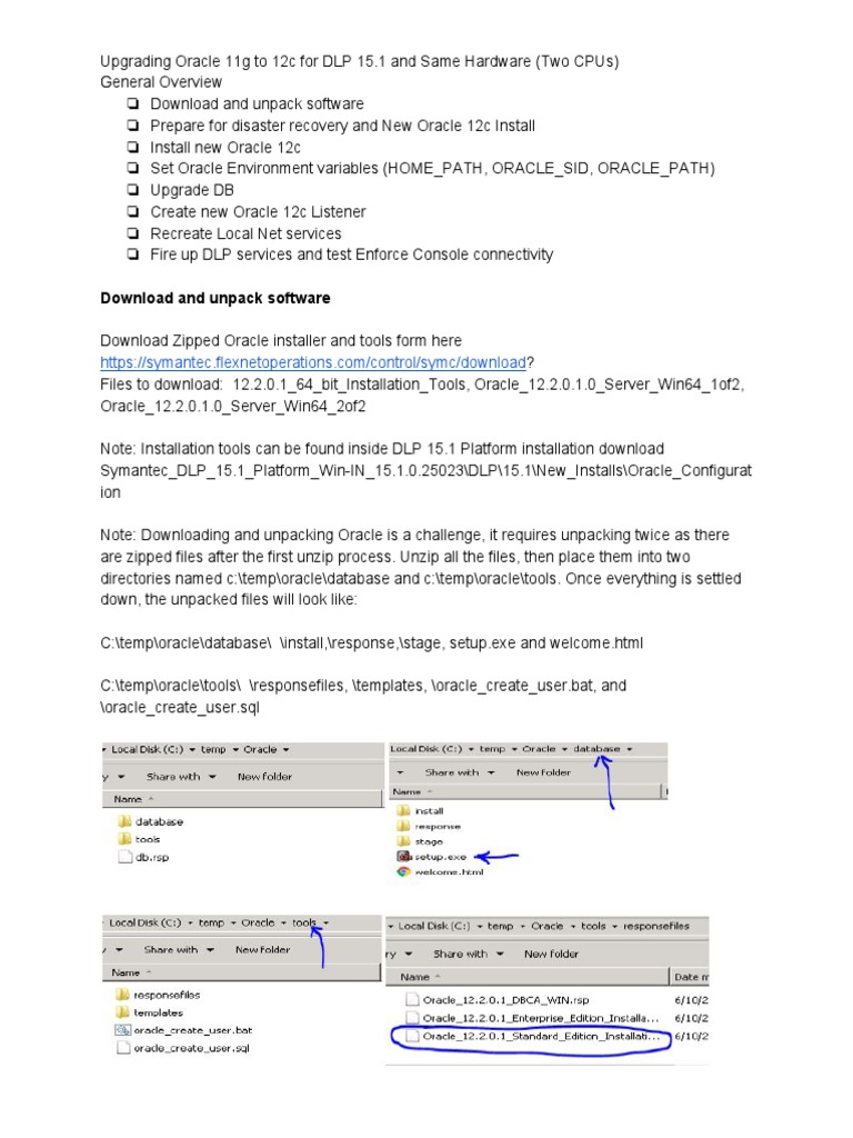 Upgrading Oracle 11g To 12c For DLP 15 | PDF | Oracle Corporation | Zip (File Format)
