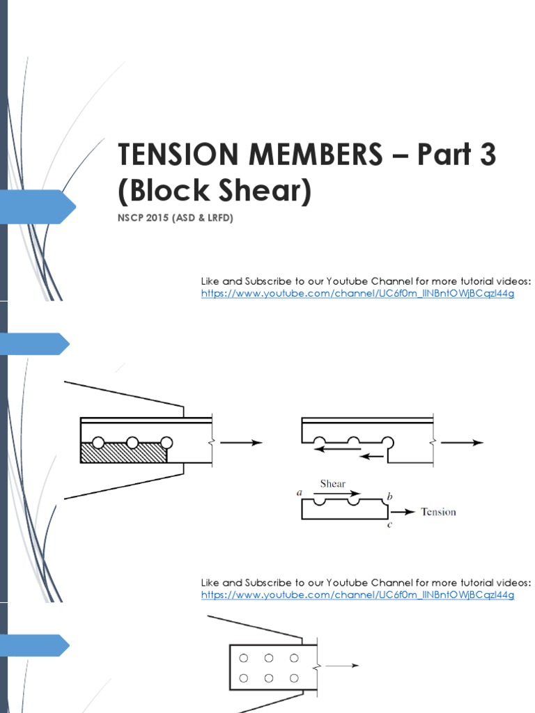 Determining the Nominal Block Shear Strength of a Tension Member ...