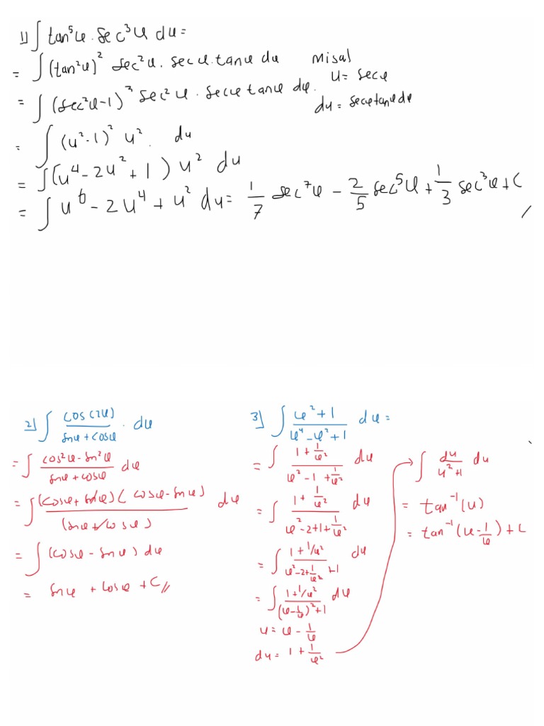 BANK SOAL INTEGRAL (50 Soal), Credit Blackpenredpen Dan Zalbi | PDF