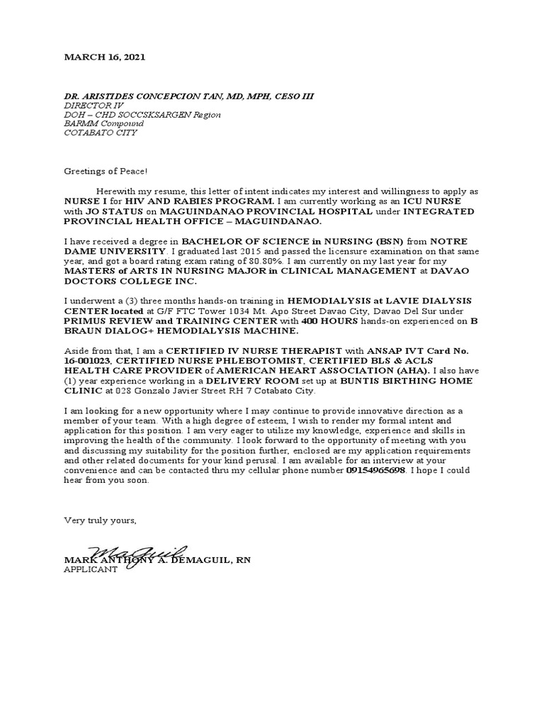 Director Iv Doh - CHD Soccsksargen Region BARMM Compound Cotabato City ...