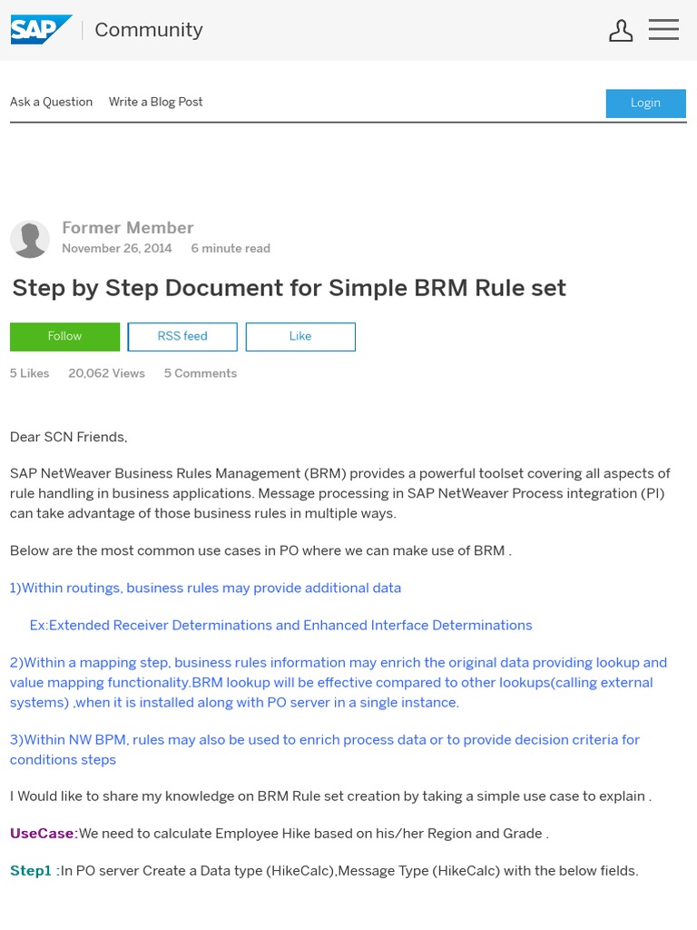 Step by Step Document For Simple BRM Rule Set - SAP Blogs | PDF ...