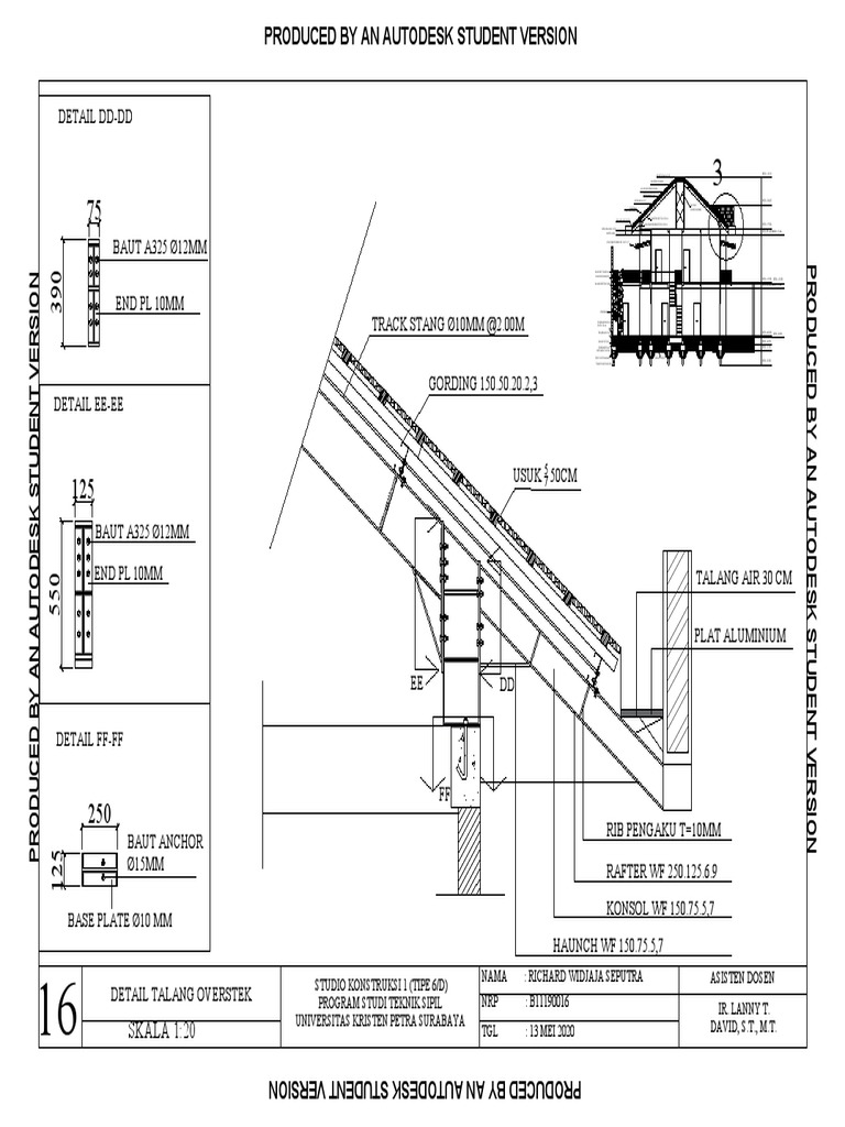 B11190016 - Detail Talang Overstek | PDF