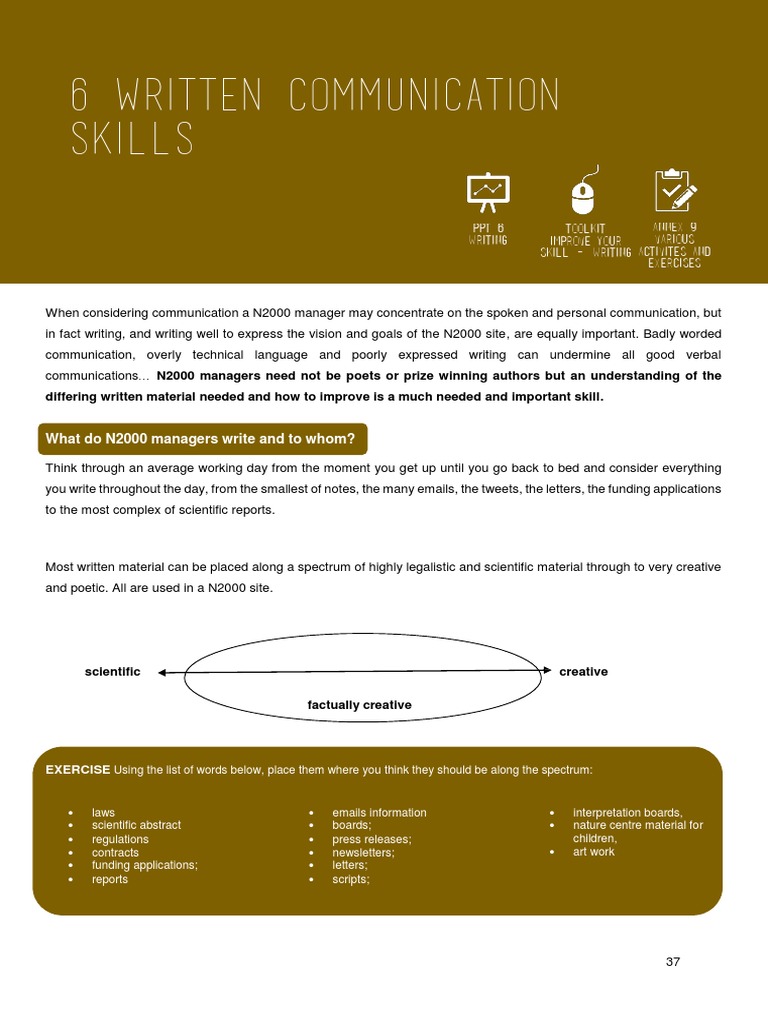 Written Communication Skills - Extract From Manual For Effective ...
