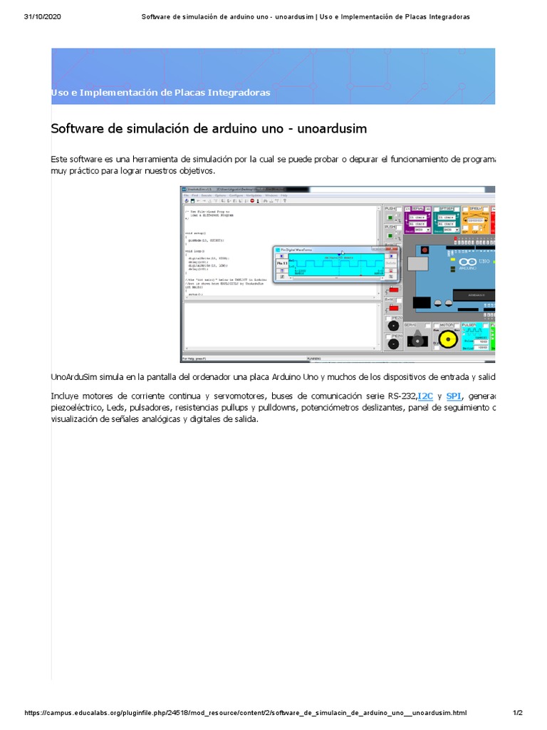 Simulación de Arduino Uno con UnoArduSim | PDF