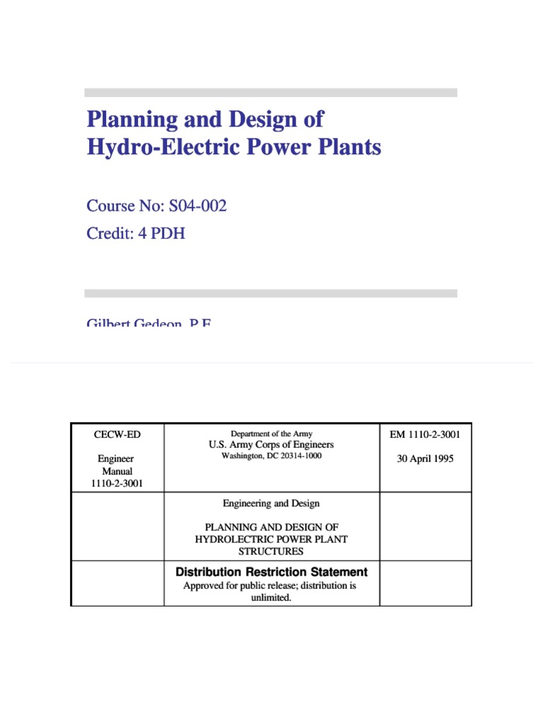 Hydro-Electric Plant Design Manual | PDF | Electrical Substation ...