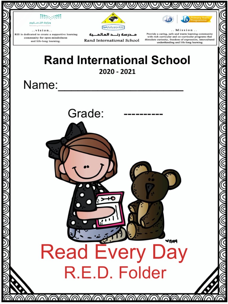 R.E.D. Folder: Nightly Reading Guide | PDF | Fluency | Reading ...