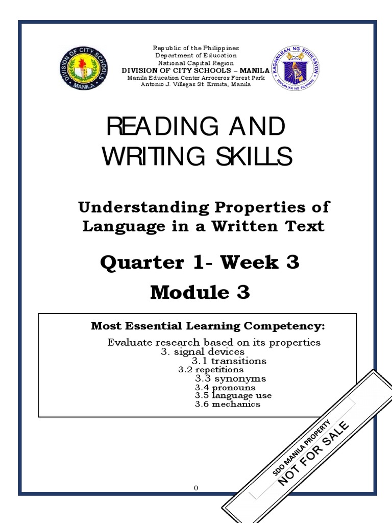 Reading and Writing q1 w3 Mod3 | PDF | Grammatical Number | Plural