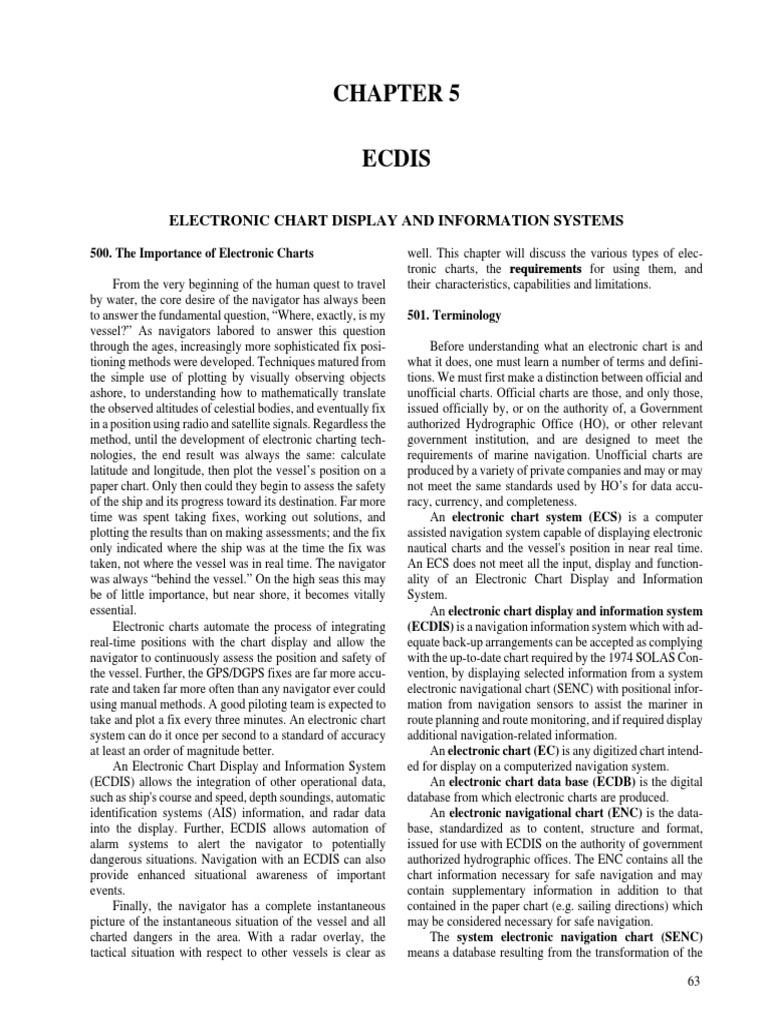 Chapter 5 - ECDIS - Electronic Chart Display and Information Systems ...