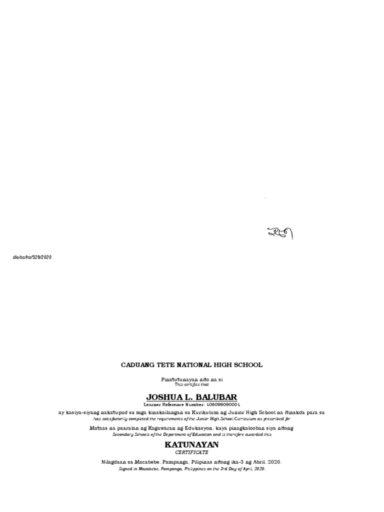 Katunayan Certificate for Graduates | PDF | Government Institutions ...