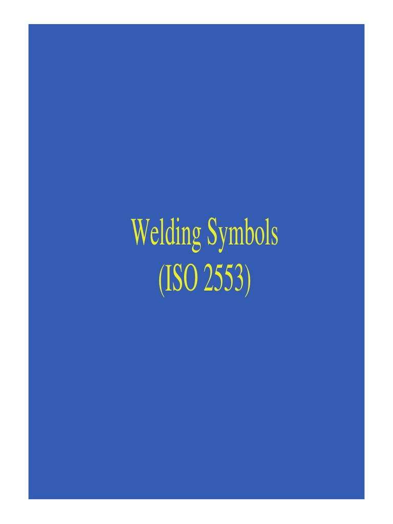 Welding - Joint - Symbols ISO 2553 | PDF | Welding | Construction