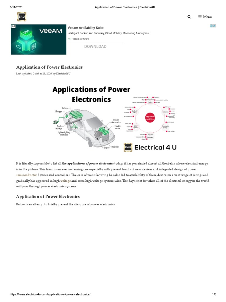 Application of Power Electronics - Electrical4U | PDF | Power ...