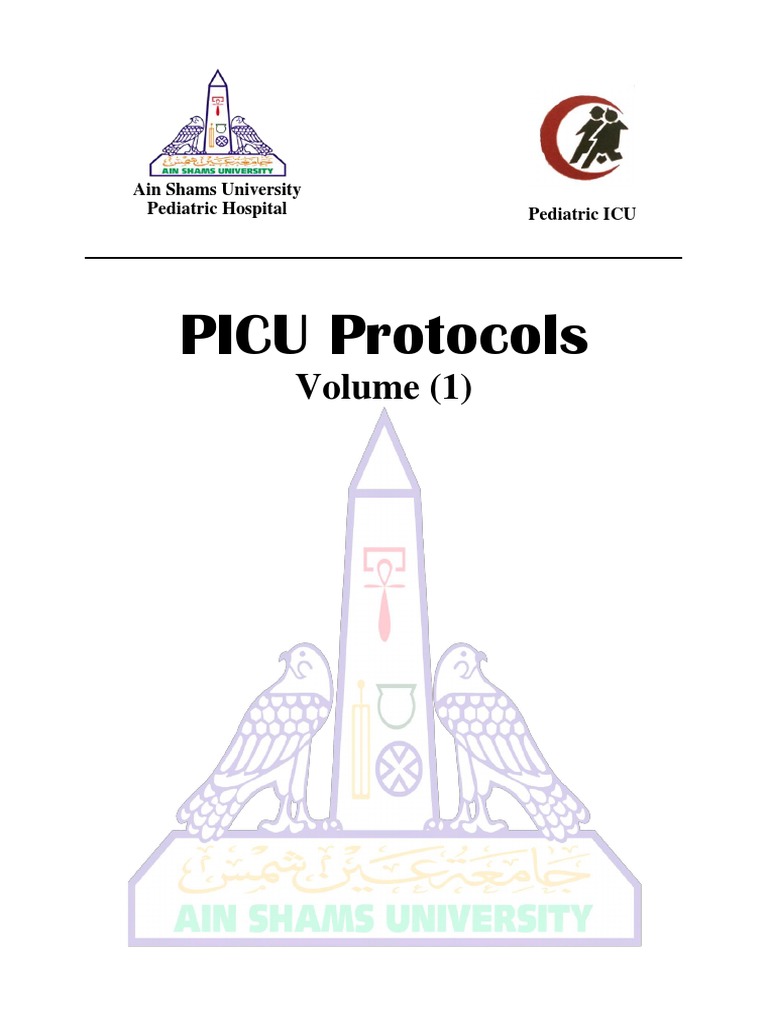 PICU Protocol 1 Ain Shams University | PDF | Shock (Circulatory) | Sepsis