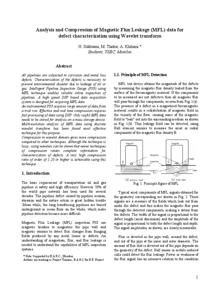 MFL Characterization | PDF | Wavelet | Algorithms