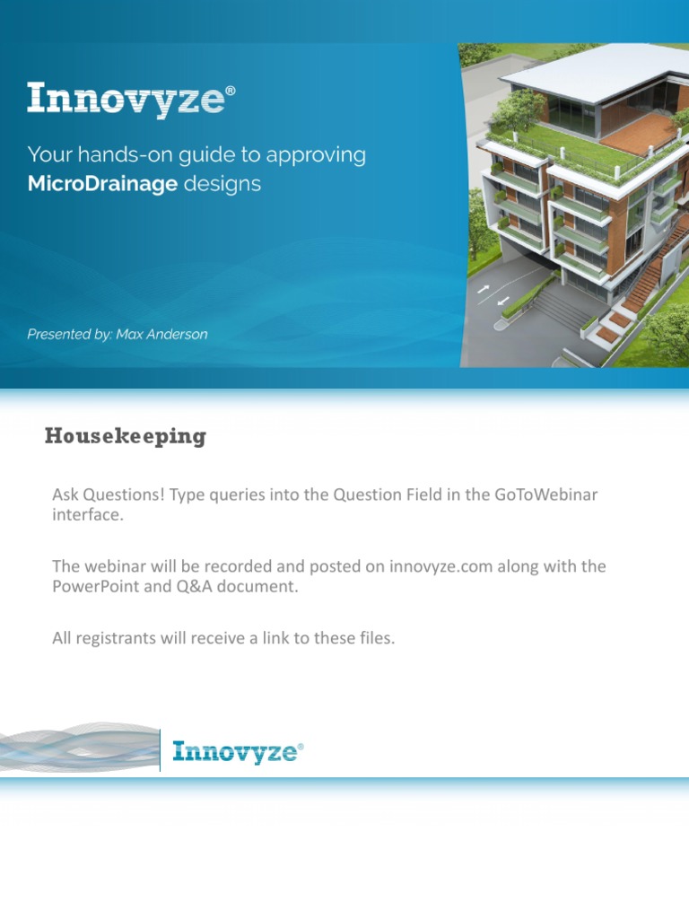 Title Slide: Your Hands-On Guide To Approving Microdrainage Designs ...