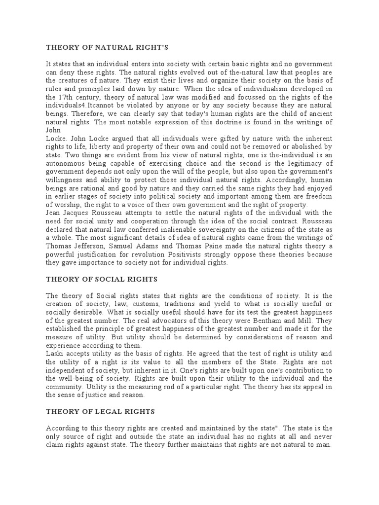 Theories of Human Rights | PDF | Rights | State (Polity)