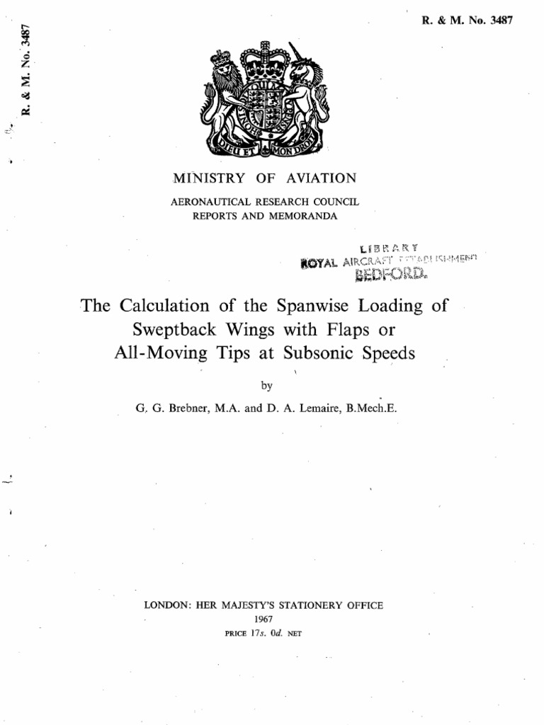 The Calculation of The Spanwise Loading Sweptback Wings With Flaps or ...