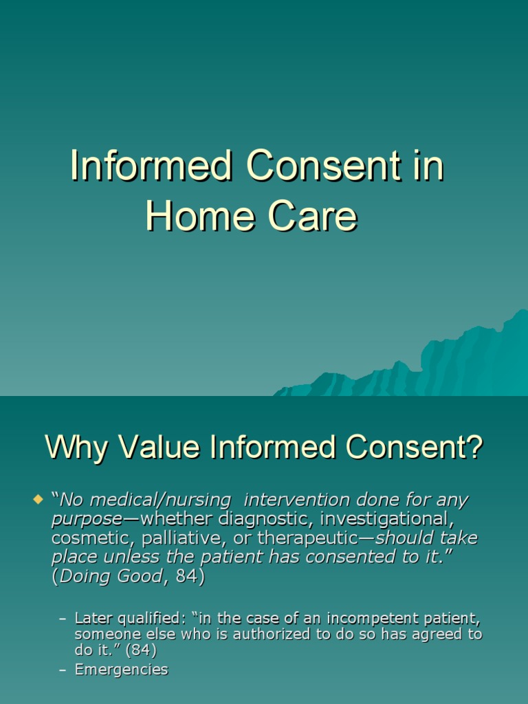Informed Consent Home Care | PDF | Informed Consent | Health Care