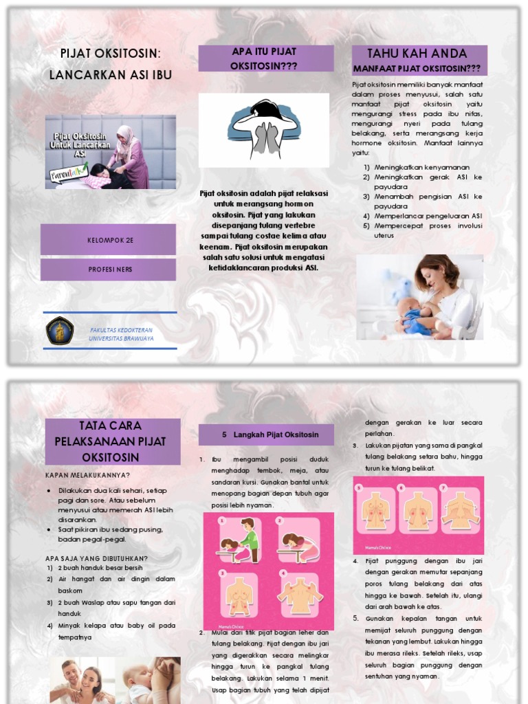 Leaflet Pijat Oksitosin | PDF