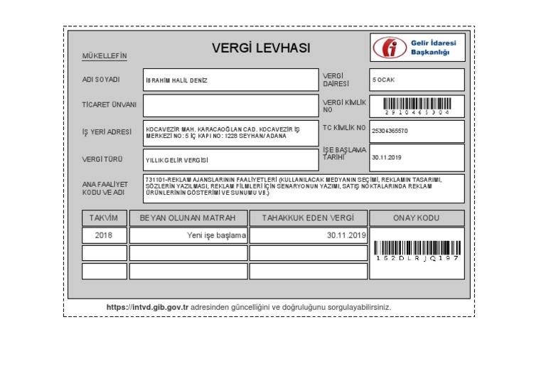 Vergi Levhası | PDF