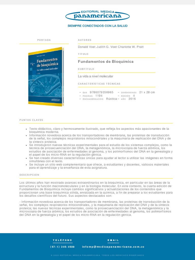 Fundamentos de Bioquímica: La Vida A Nivel Molecular | PDF | Metabolismo | Bioquímica