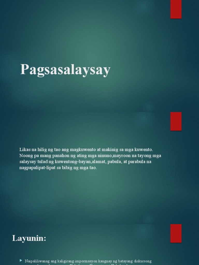 Pagsasalaysay | PDF