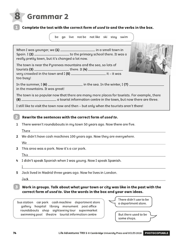 Life Adventures 5 - Grammar Worksheet - Unit 8 - 2 | PDF