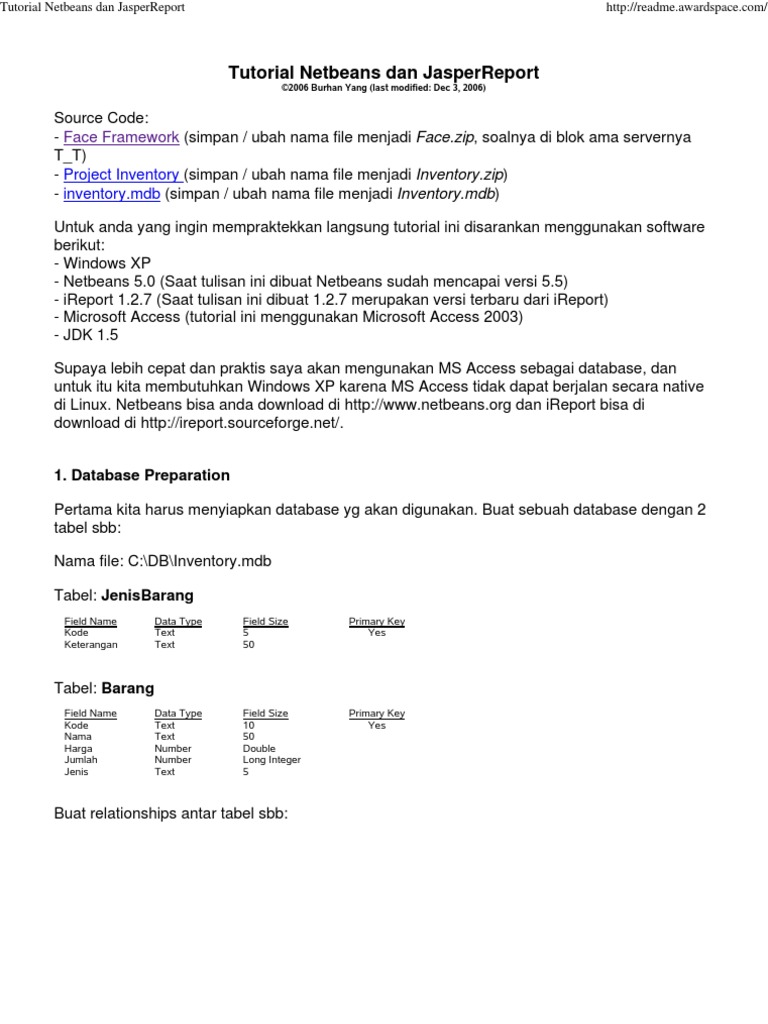 Netbeans Jasper Tutorial | PDF