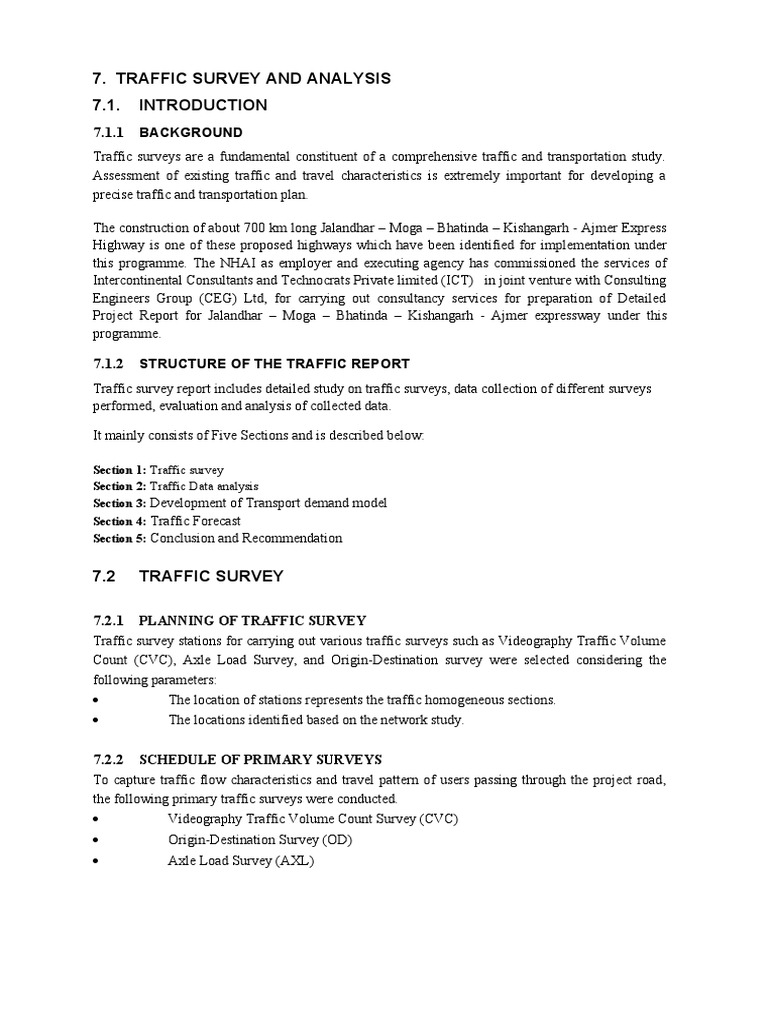 Chapter-7 - Traffic Survey and Analysis | PDF | Traffic | Truck